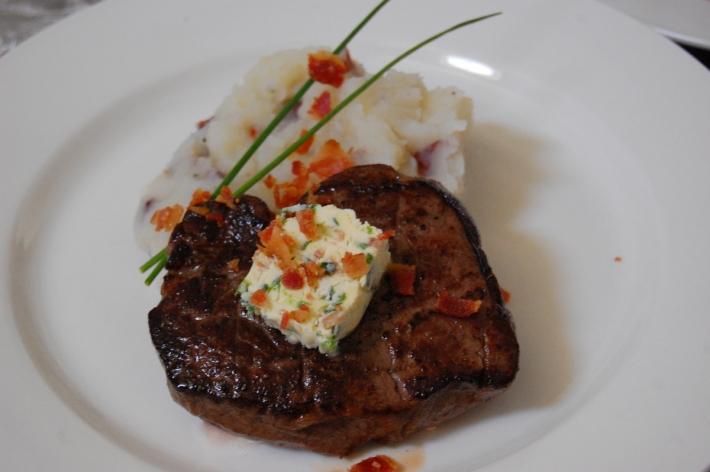 Sous Vide Beef Tenderloin with Bacon Chive Butter