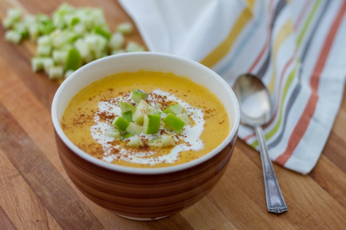 Sous Vide Butternut Squash and Apple Soup