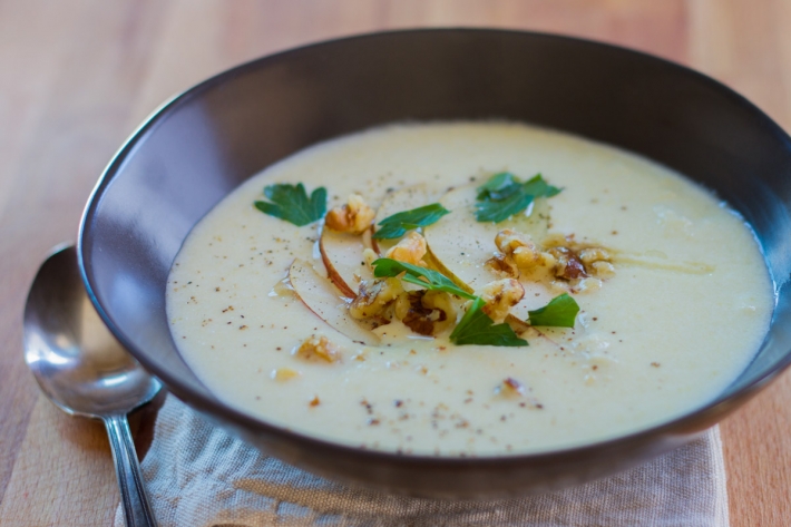 Sous Vide Parsnip-Pear Soup