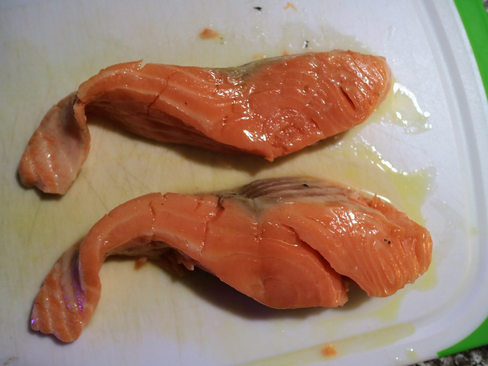 Sous Vide Salmon with Romaine Dressing and Grilled Veggie Salad