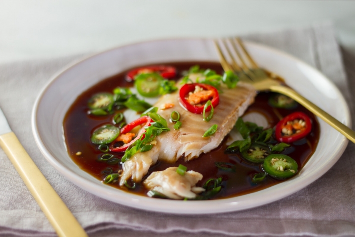 Sous Vide Sunfish with Soy and Chiles