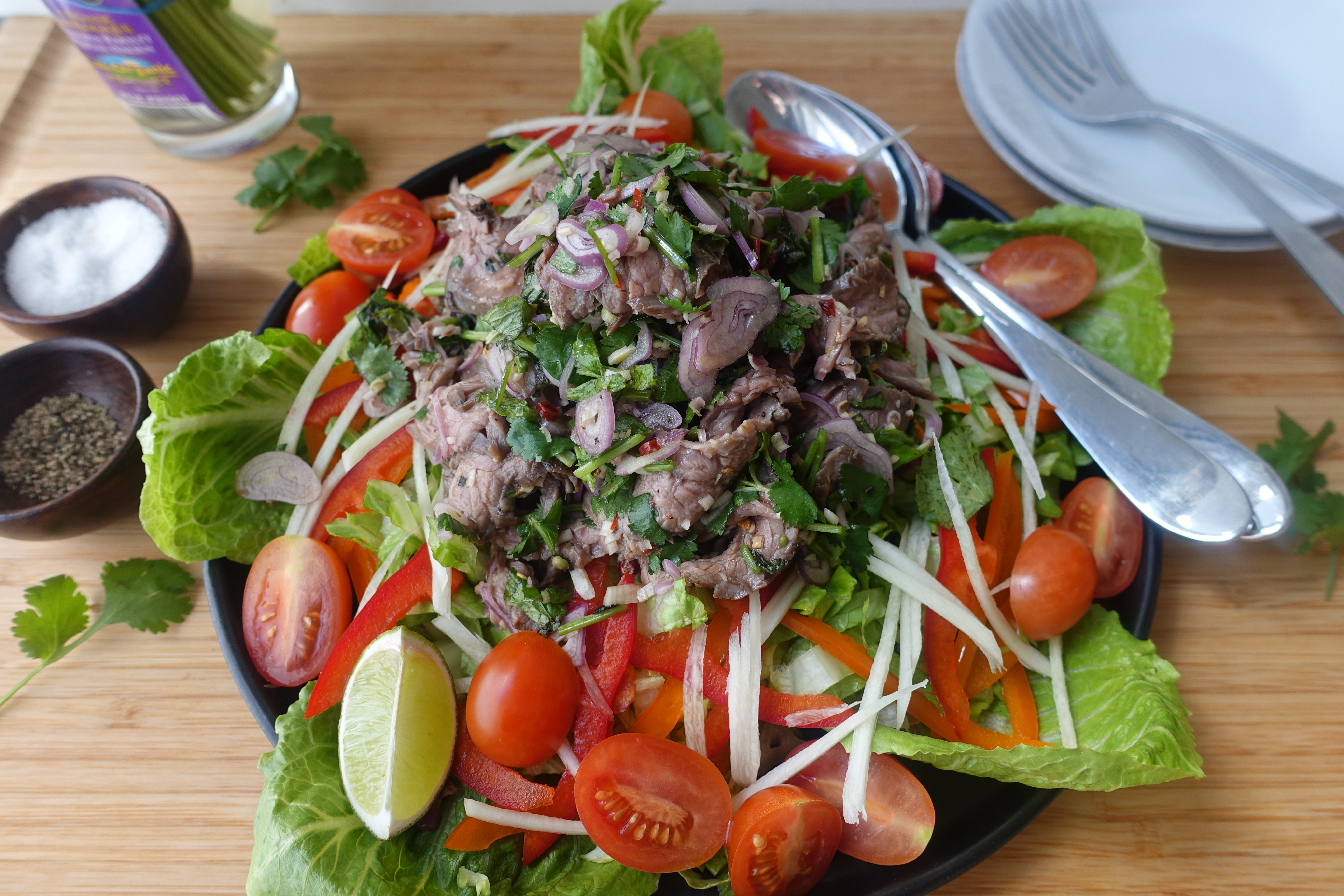 Yam Neua with Basic Sous Vide Flank Steak